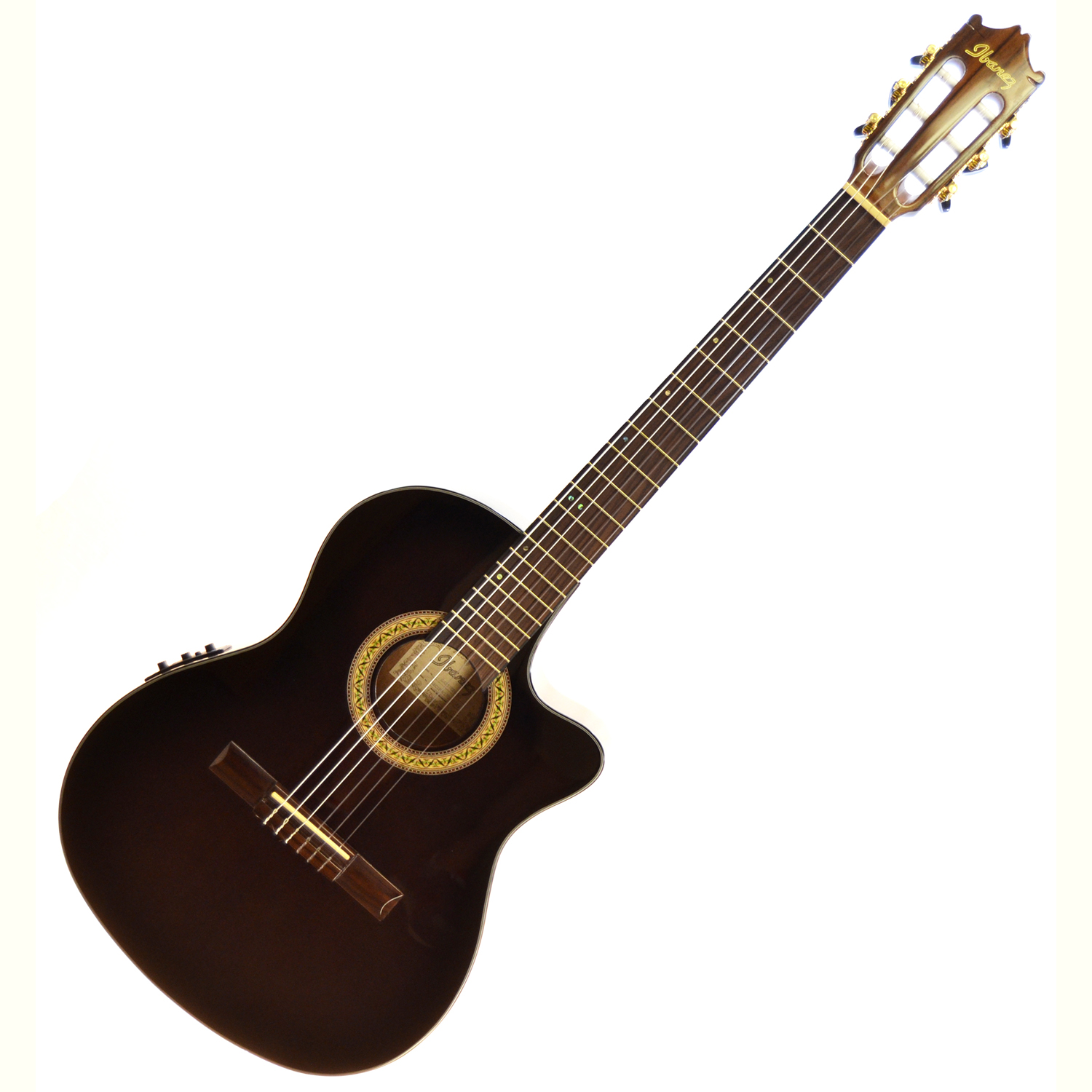 Ibanez GA35TCE Nylon Thin Cutaway Nylon String Acoustic Guitar - Dark ...