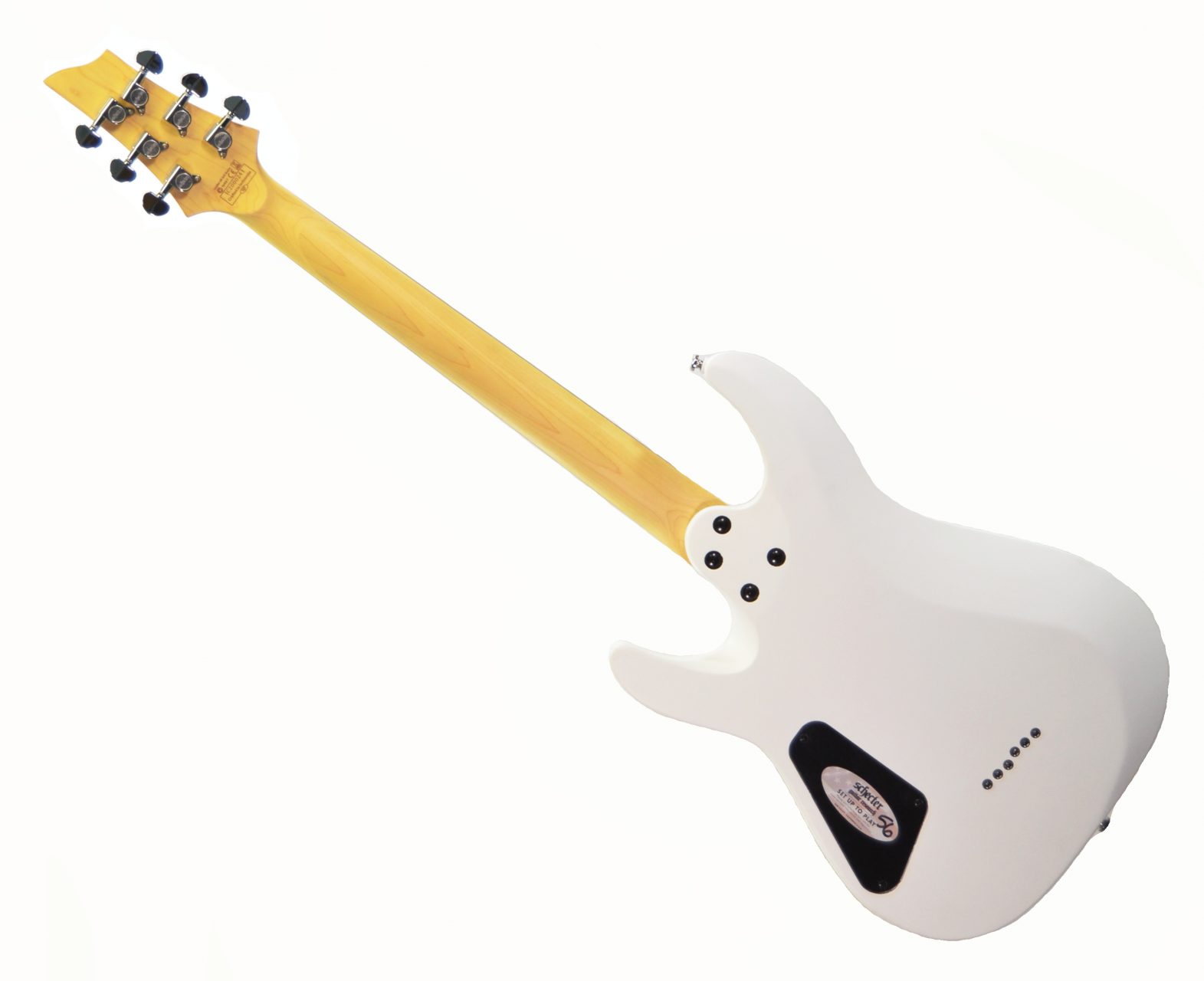 Schecter C-6 Deluxe Electric Guitar Satin White | The Guitar Hangar