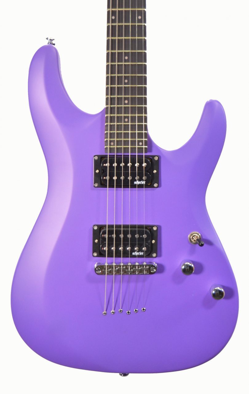 Schecter C-6 Deluxe Electric Guitar Satin Purple | The Guitar Hangar
