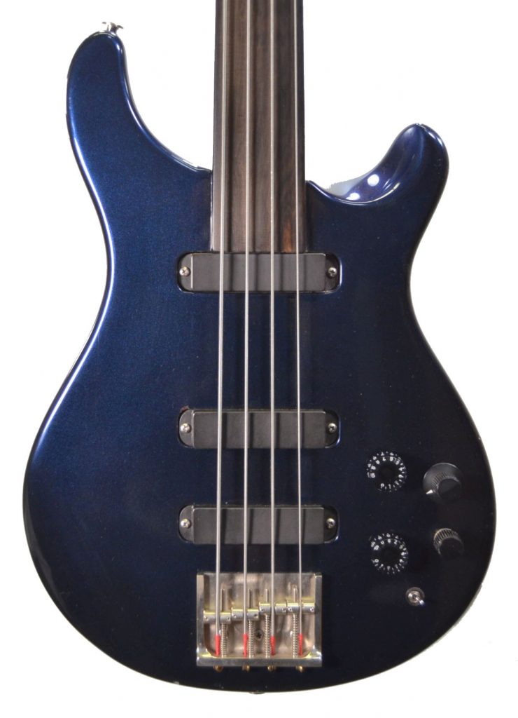 Paul Reed Smith PRS 4 String Fretless Bass Guitar 1988 Royal Metallic ...