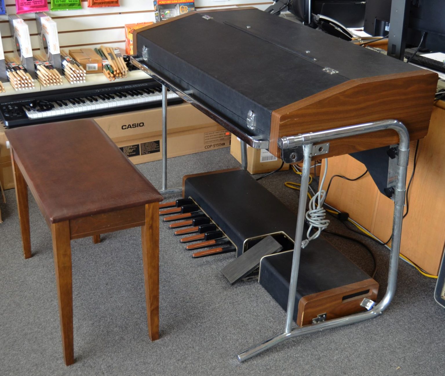 Hammond X-5 Organ & Leslie 760 Rotary Speaker w/ Stand, Bench & Manuals ...
