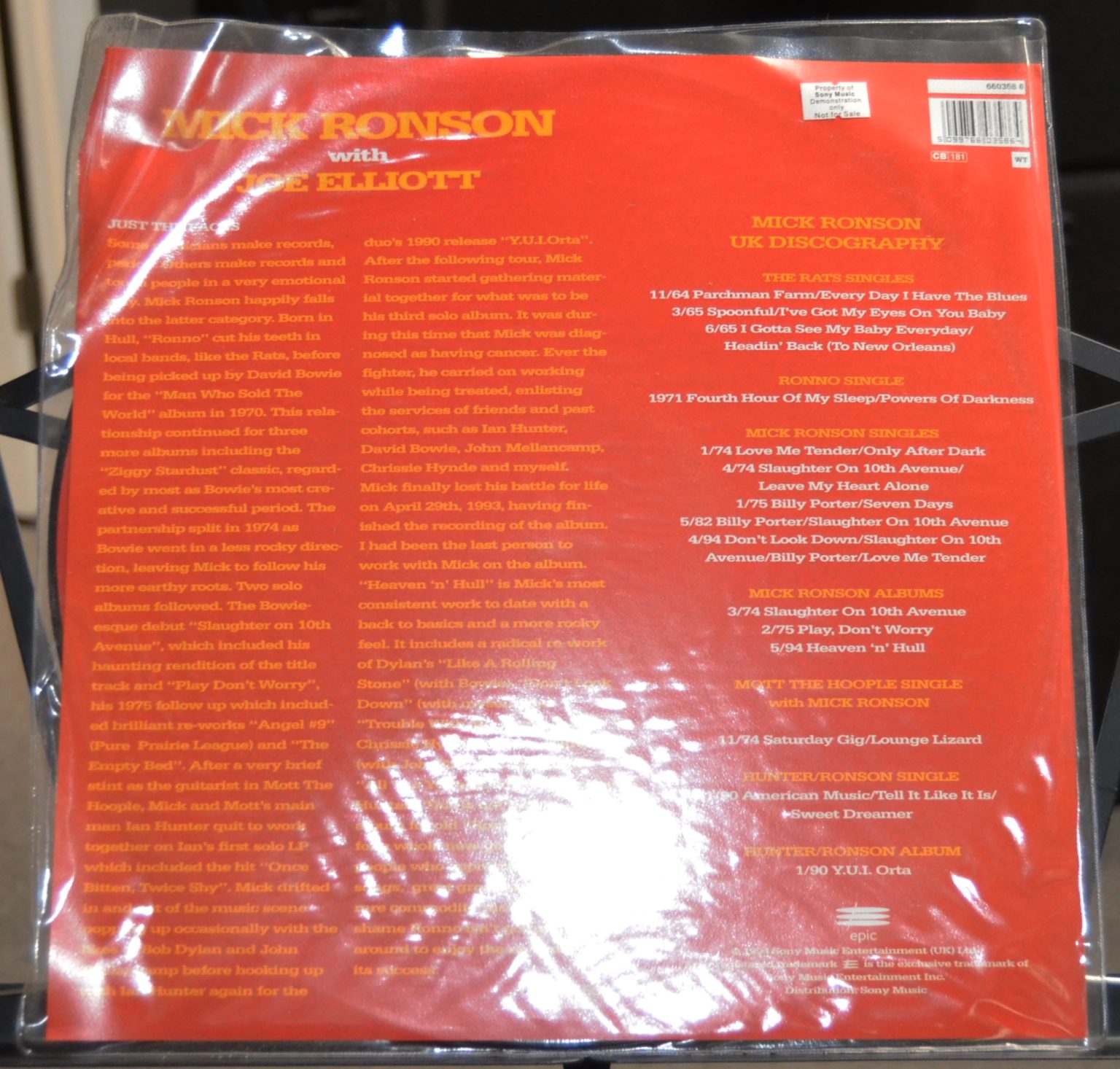 Mick Ronson Record Collection - Joe Elliott - Don't Look Down | The ...