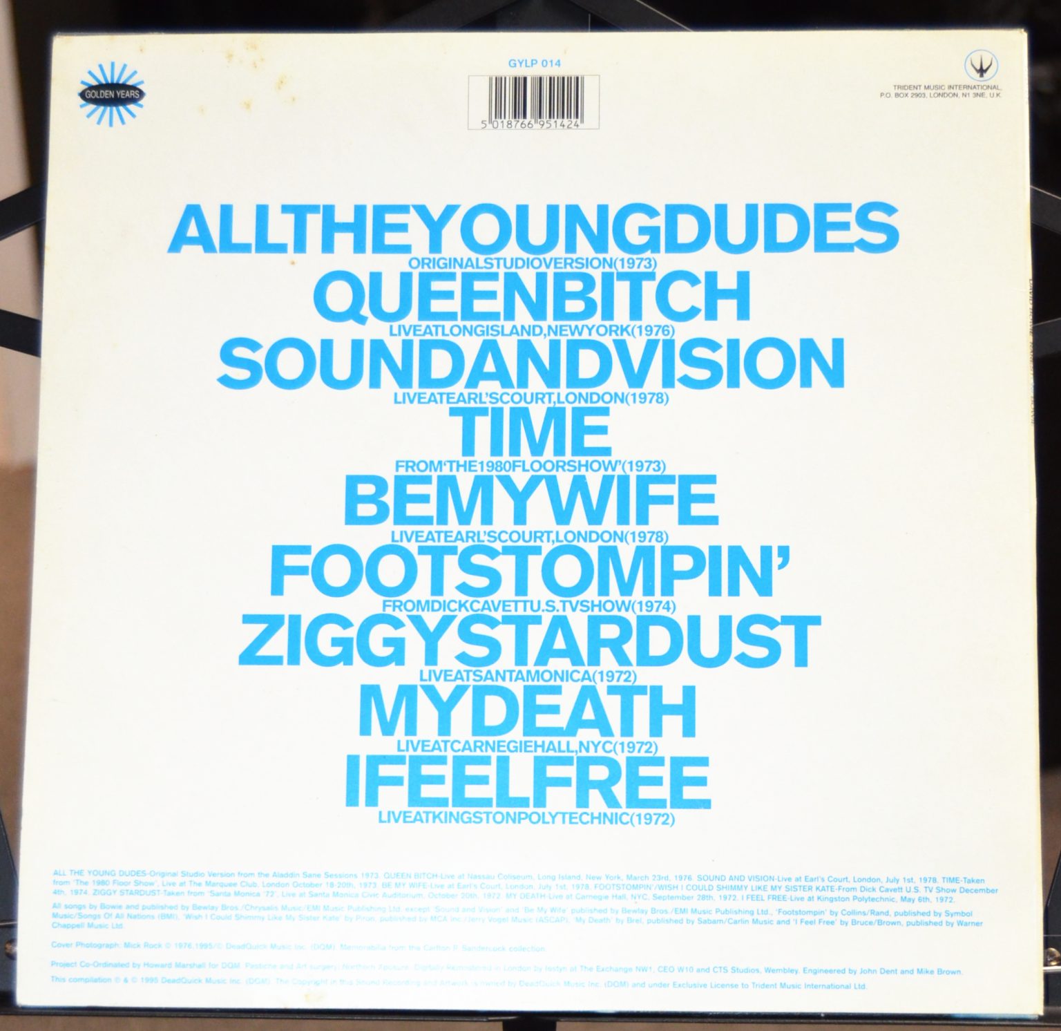 Mick Ronson Record Collection - David Bowie - RarestOneBowie EP | The ...