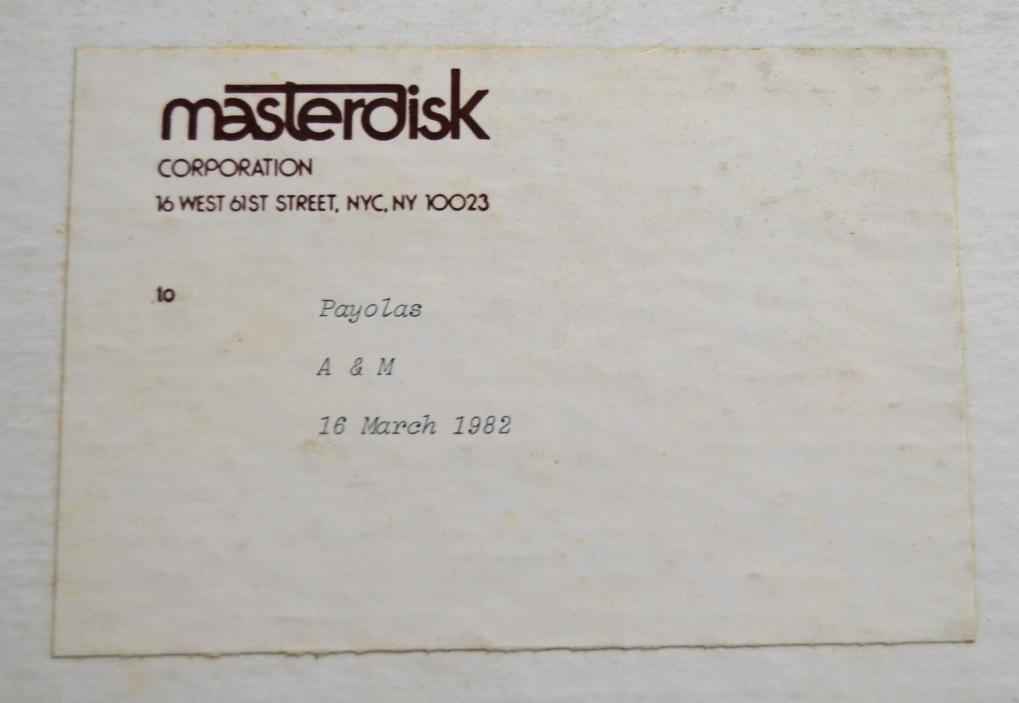 Mick Ronson Record Collection - Payolas Master Disc Test Pressing No ...