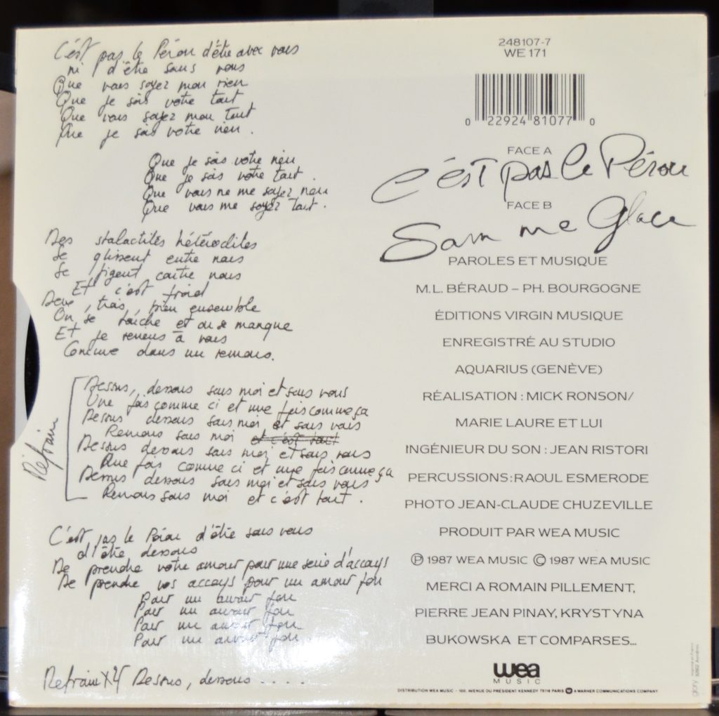 Mick Ronson Record Collection - Marie Laure et Lui - C'est Pas Le Perou ...